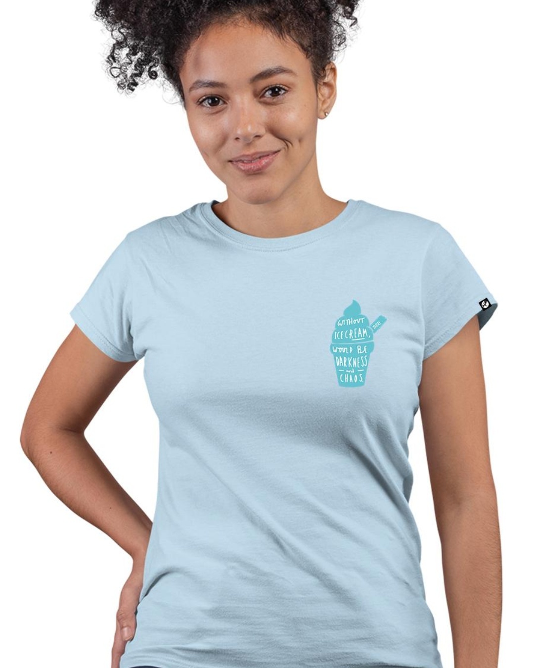 Buy Women's Blue Forever Ice cream Graphic Printed T-shirt Online at ...