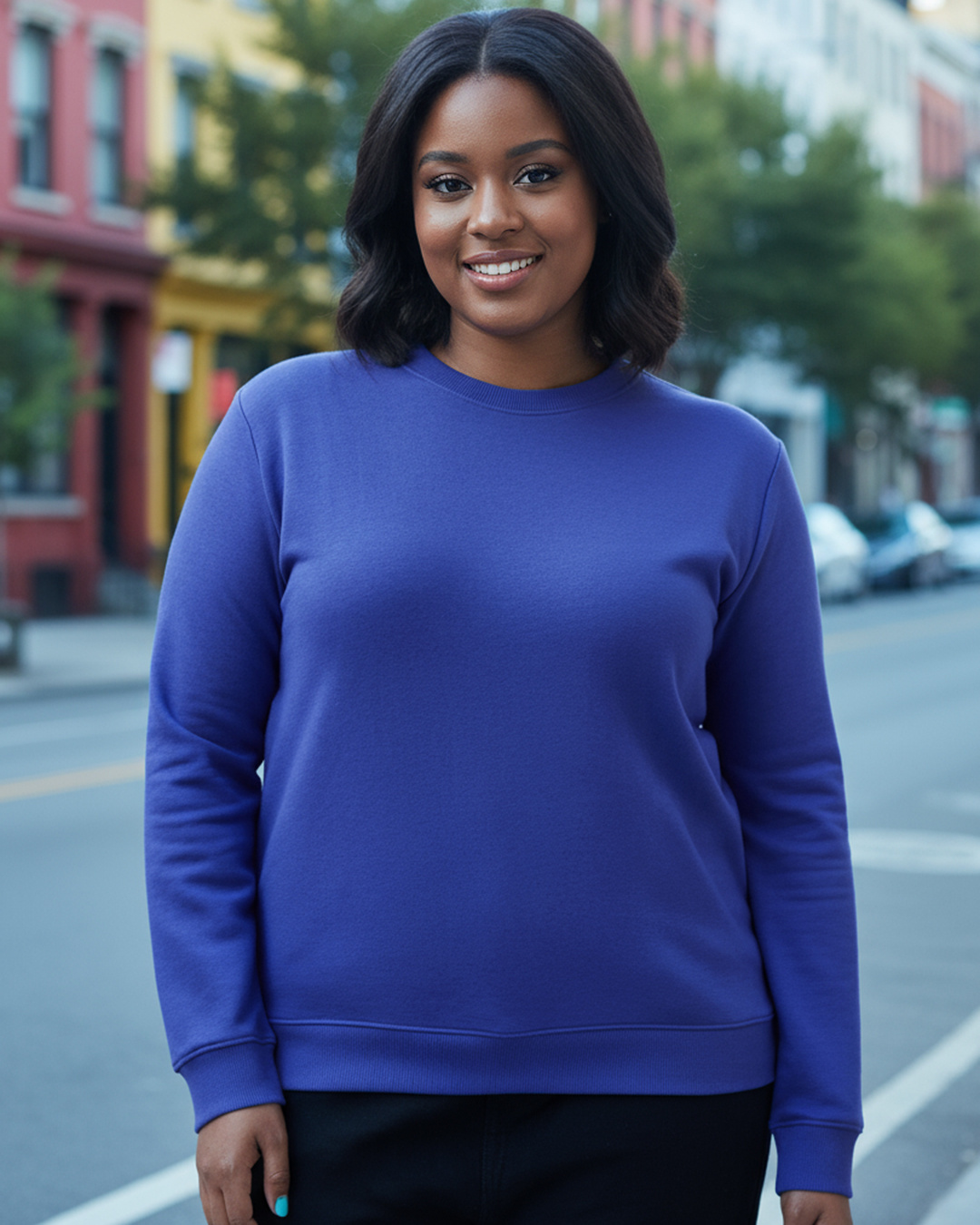 Buy Women's Blue Lolite Plus Size Sweatshirt Online at Bewakoof