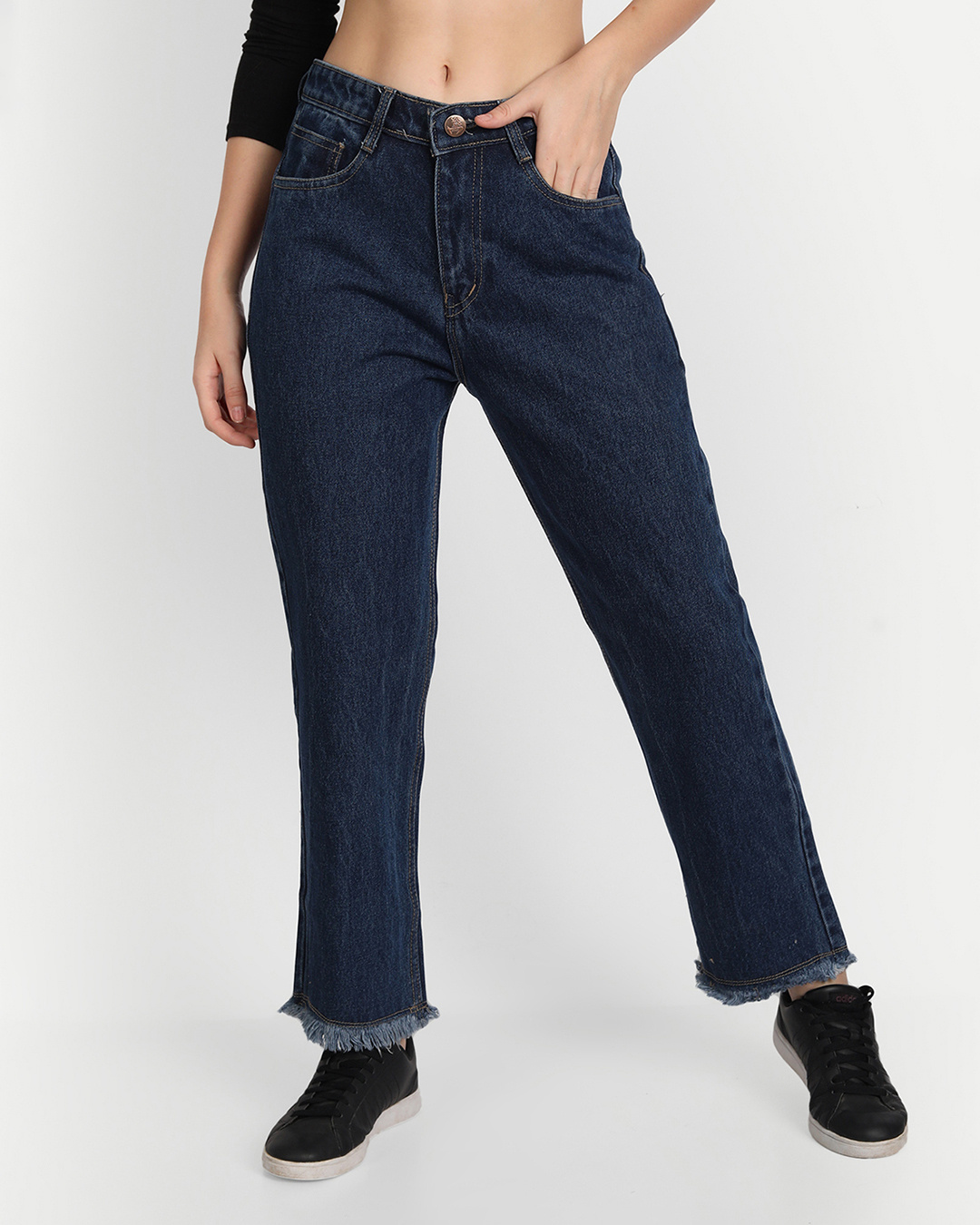 Buy Womens Blue Loose Comfort Fit Jeans Online At Bewakoof