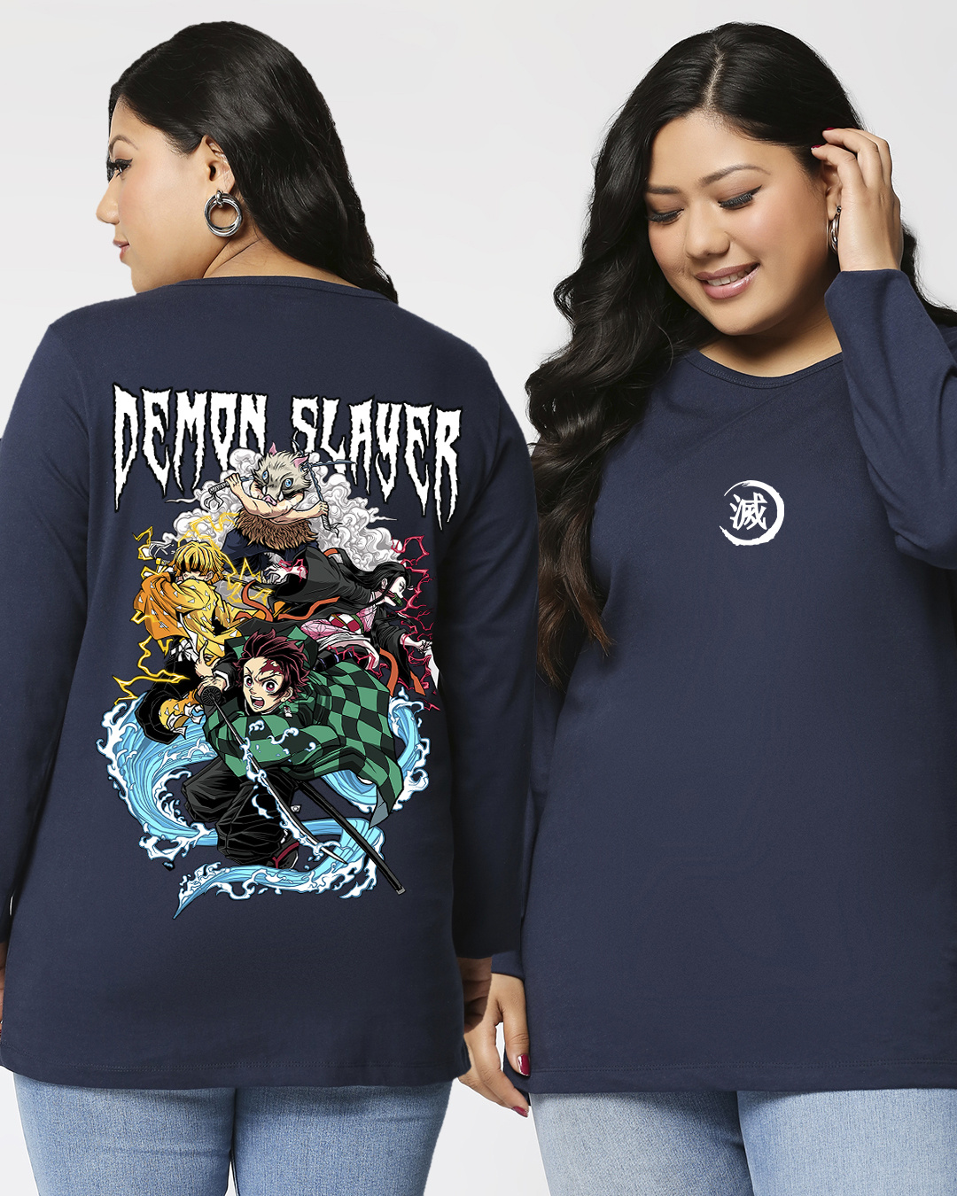 Buy Women's Blue Slayer Squad Graphic Printed Plus Size T-shirt Online ...