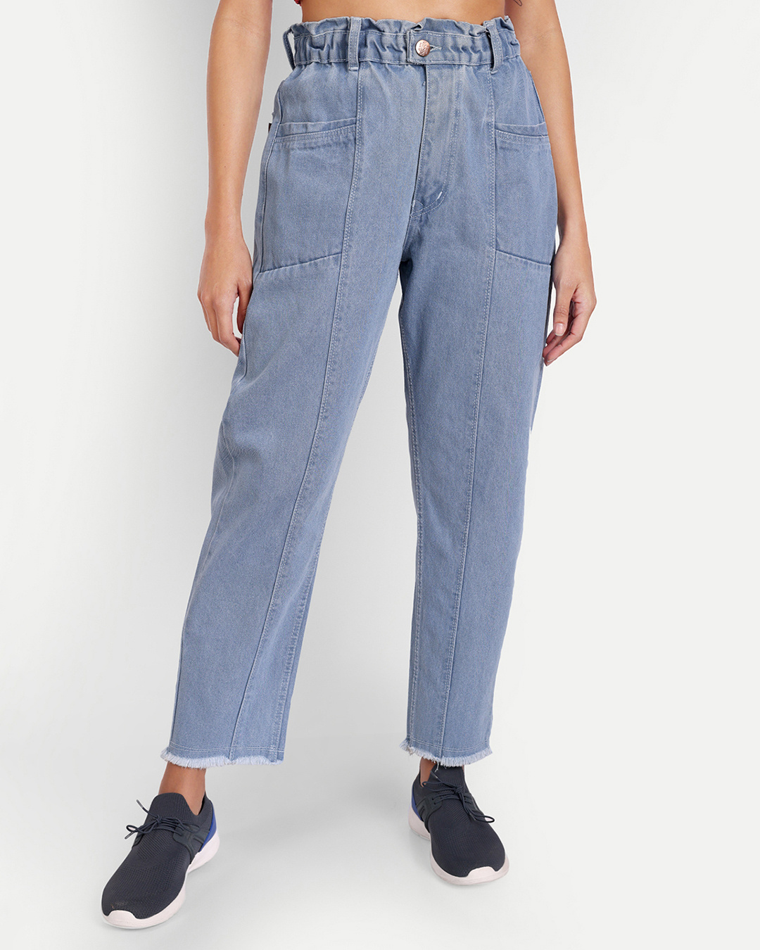 Buy Women's Blue Straight Fit Jeans Online at Bewakoof