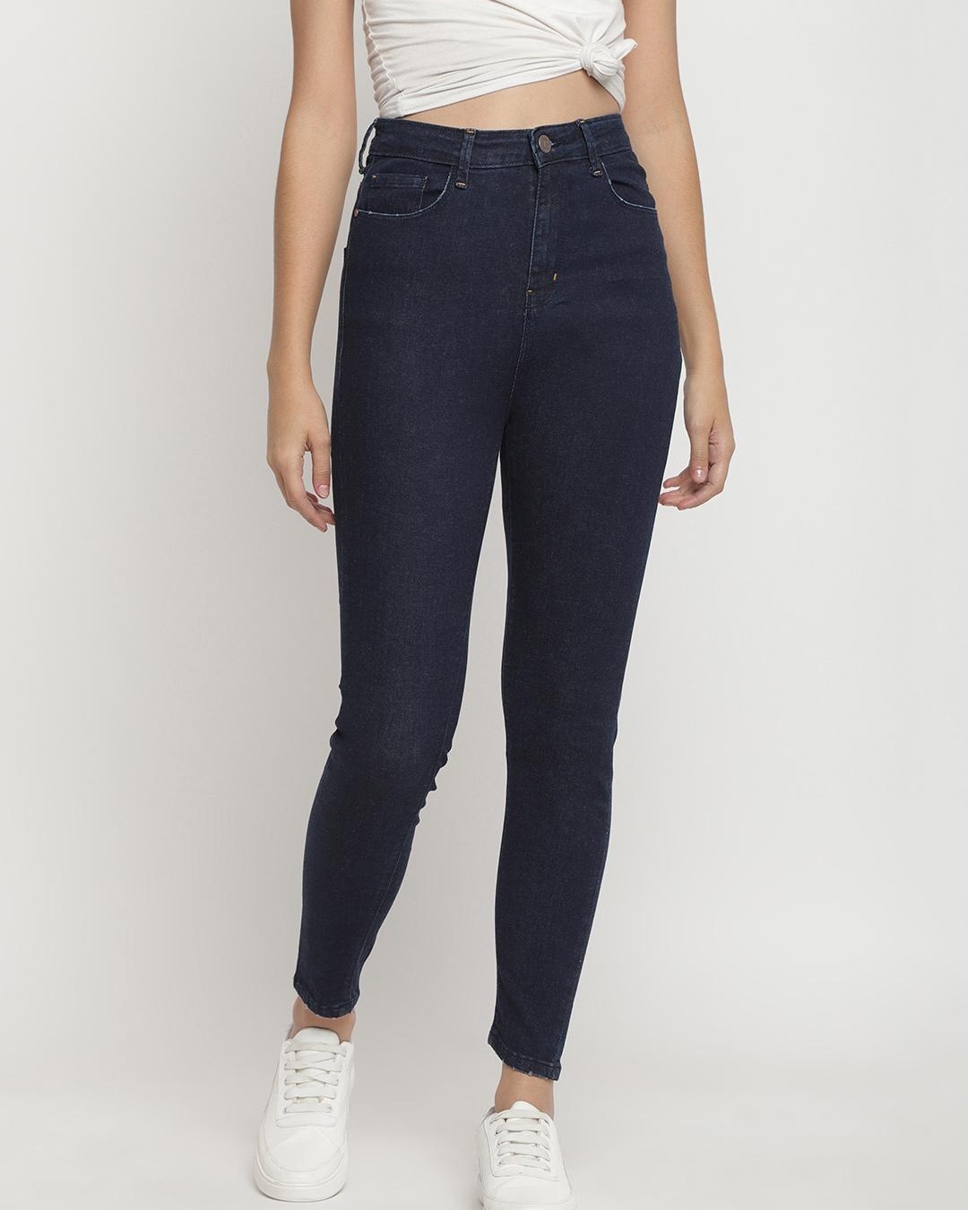 Buy Women's Blue Super Skinny Fit Jeans Online at Bewakoof