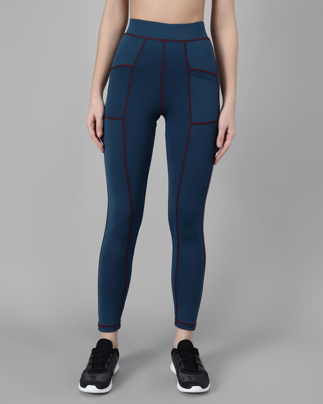 Buy Women's Blue Thread Embroidered Skinny Fit Tights Online at Bewakoof