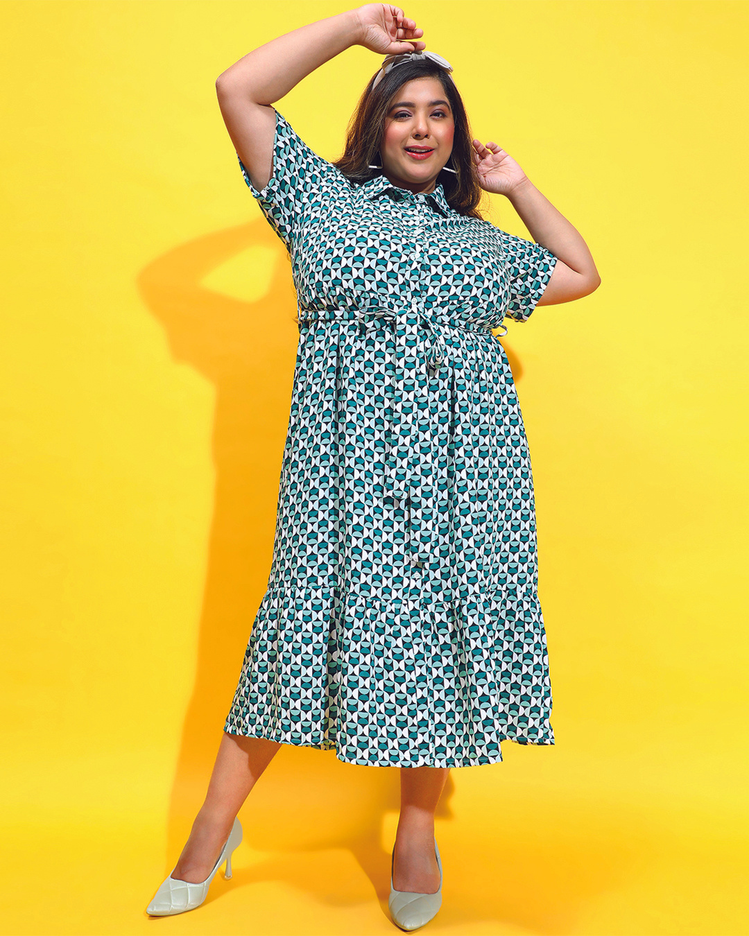 Buy Women's Blue & White Graphic Printed Dress Online at Bewakoof