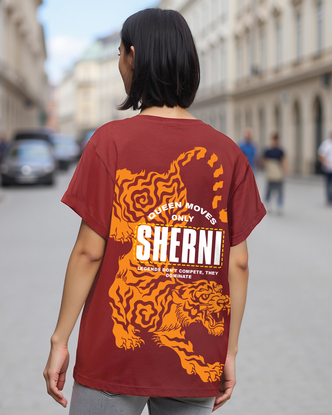 Buy Women's Brick Red Sherni Graphic Printed Boyfriend T-shirt Online ...