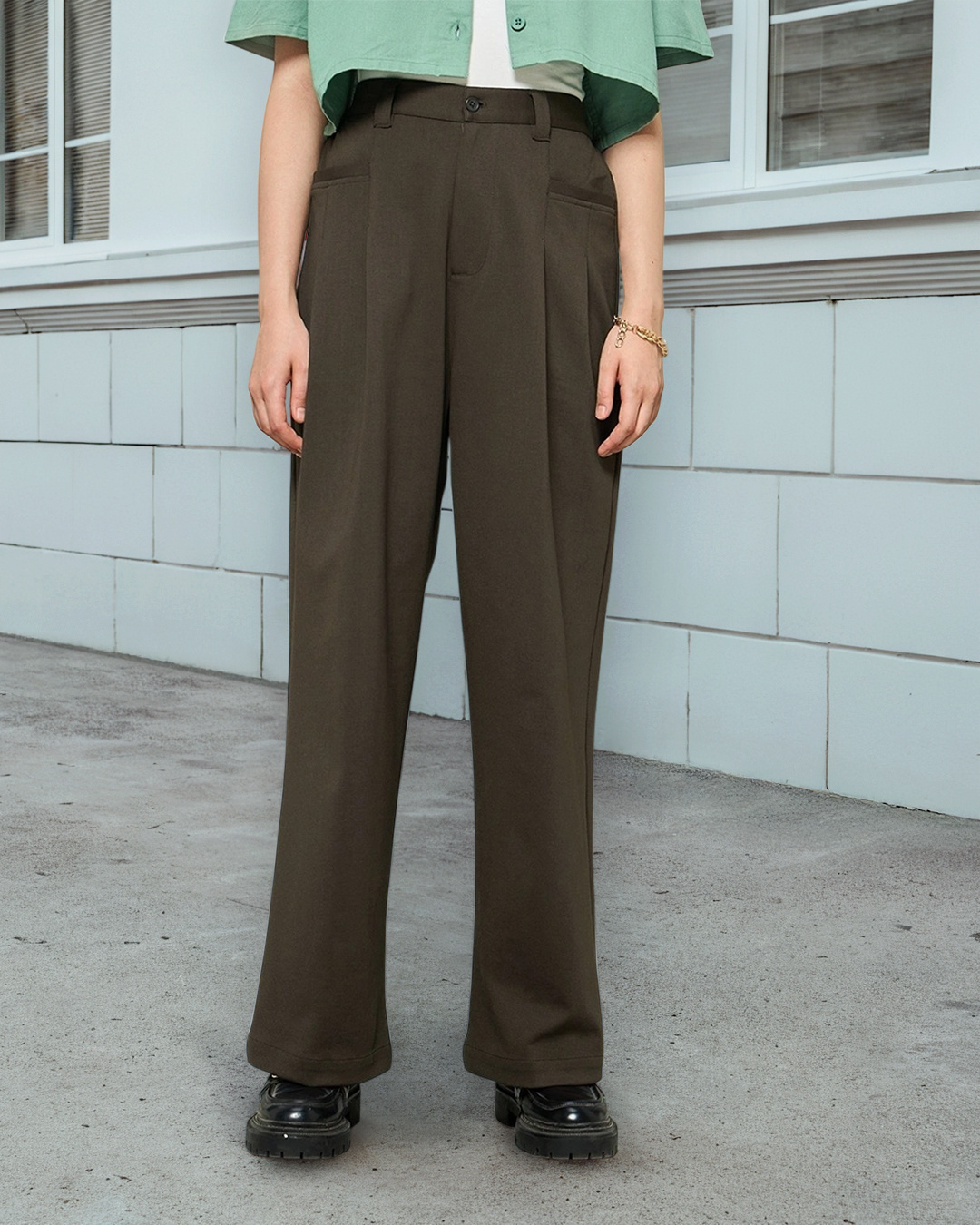 Buy Women's Brown Korean Pants Online at Bewakoof