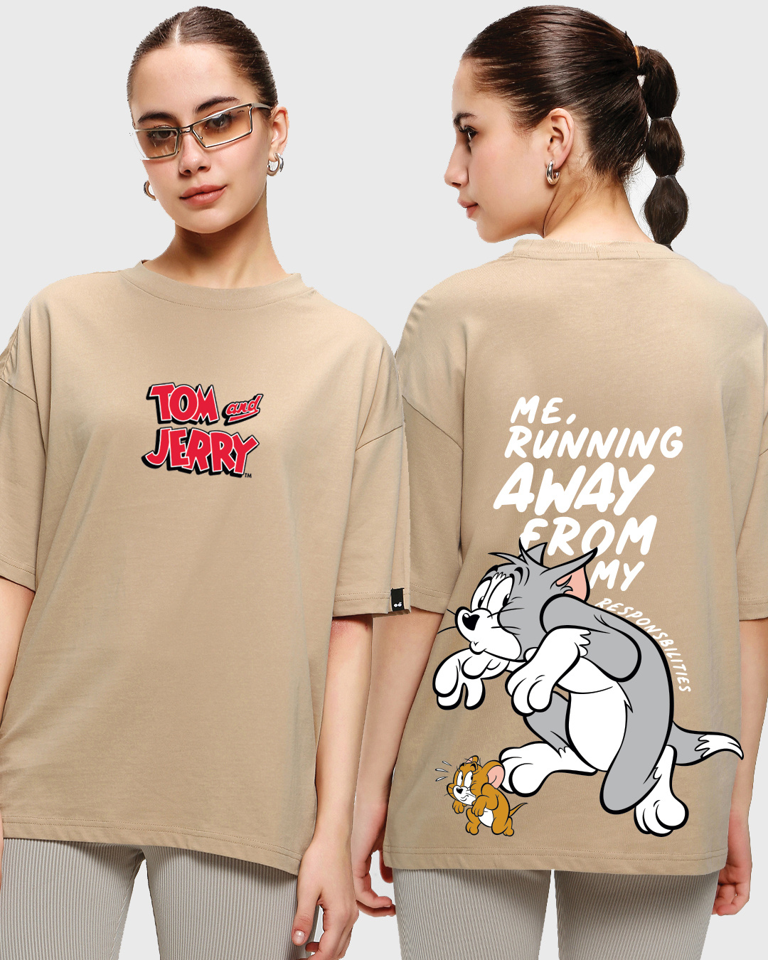 Buy Women's Brown What Responsibility Graphic Printed Oversized T-shirt ...