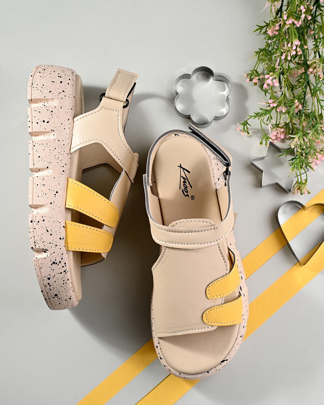 Buy Women's Cream Platform Sandals Online in India at Bewakoof
