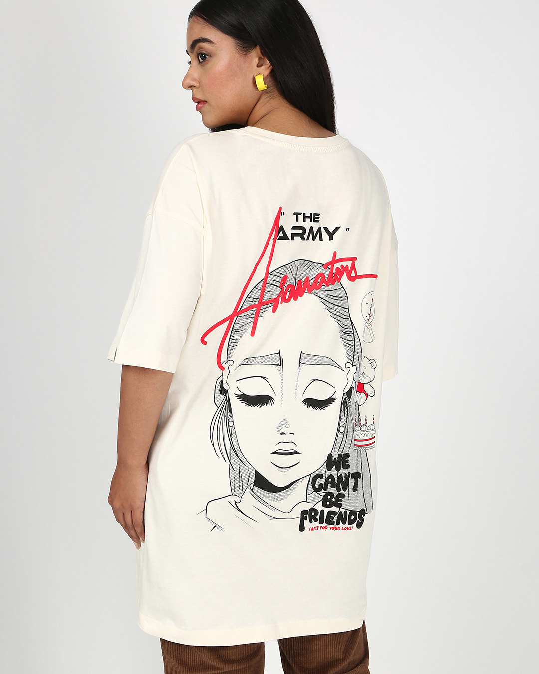 Buy Women's Gardenia Ariantor Graphic Printed Oversized Plus Size T-shirt Online at Bewakoof