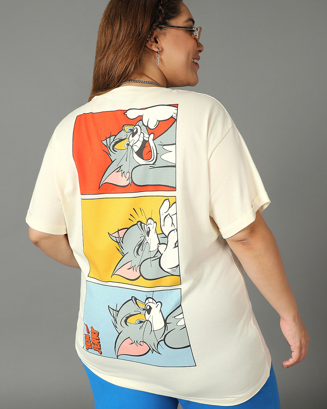 Buy Women's Gardenia Tom Graphic Printed Plus Size Boyfriend T-shirt ...