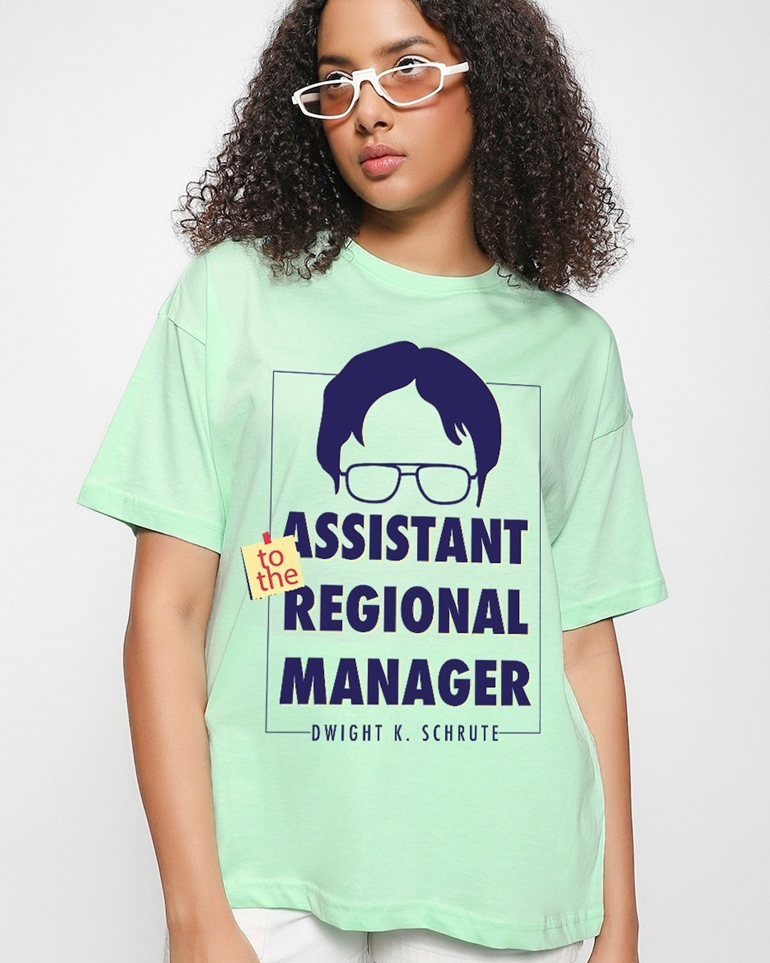 Buy Women's Green Assistant To The Regional Manager Graphic Printed ...