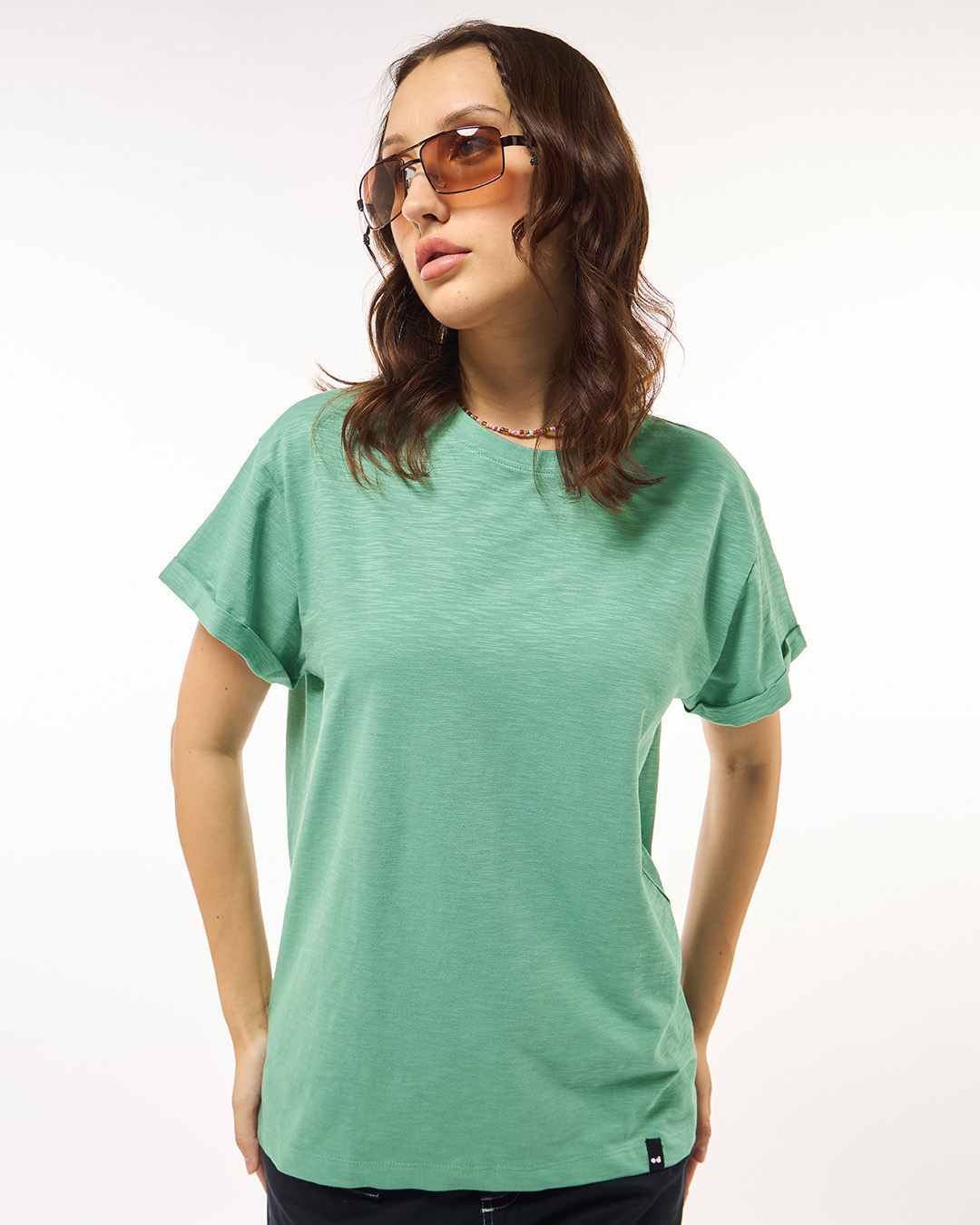 Buy Women's Green Boyfriend T-shirt Online at Bewakoof