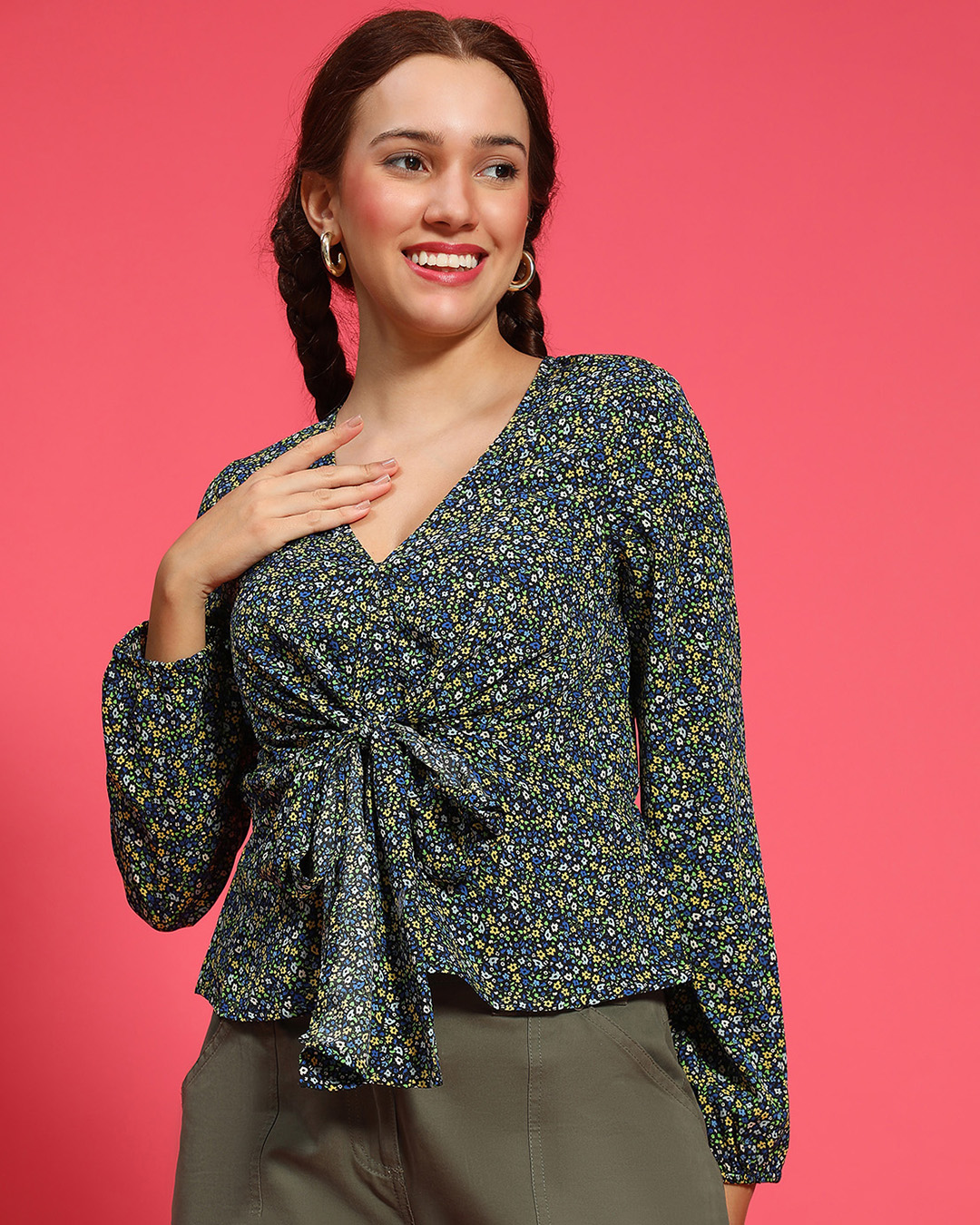 Buy Women's Multicolor Floral Printed Top Online at Bewakoof