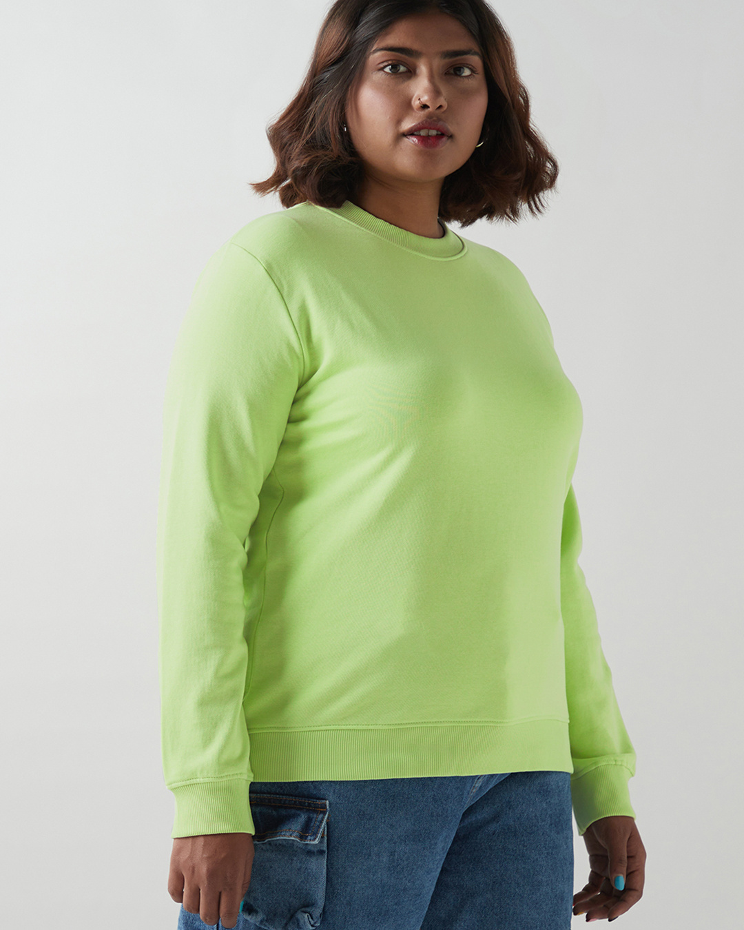 Buy Women's Green Plus Size Sweatshirt Online at Bewakoof