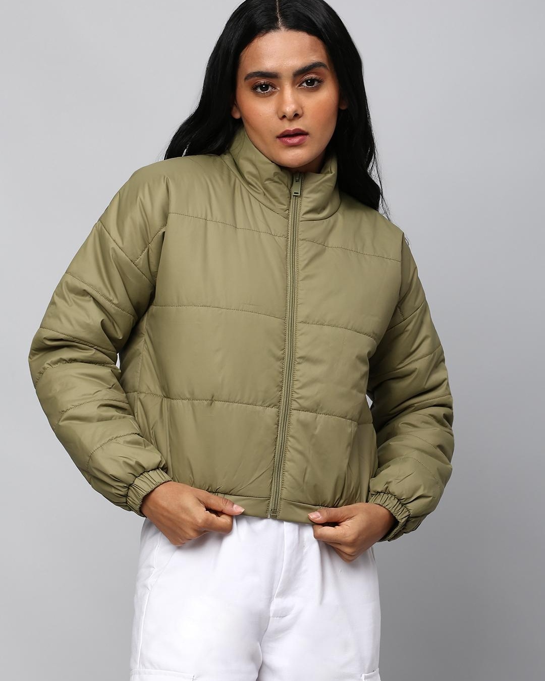 Buy Women's Green Shell Jacket Online at Bewakoof