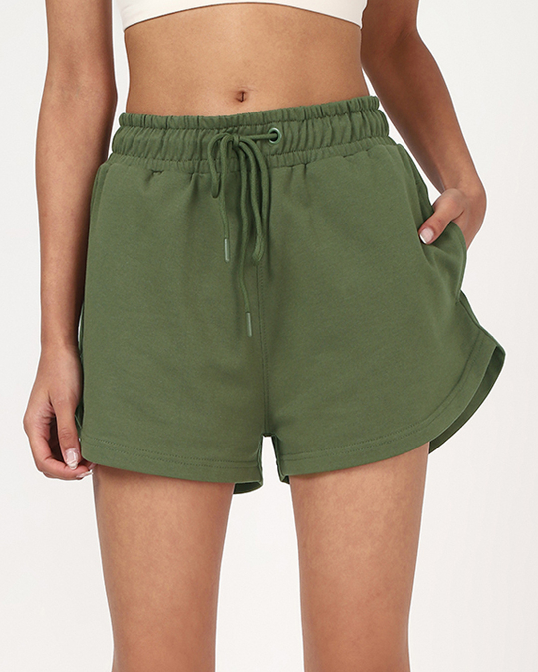 Buy Women's Green Shorts Online at Bewakoof