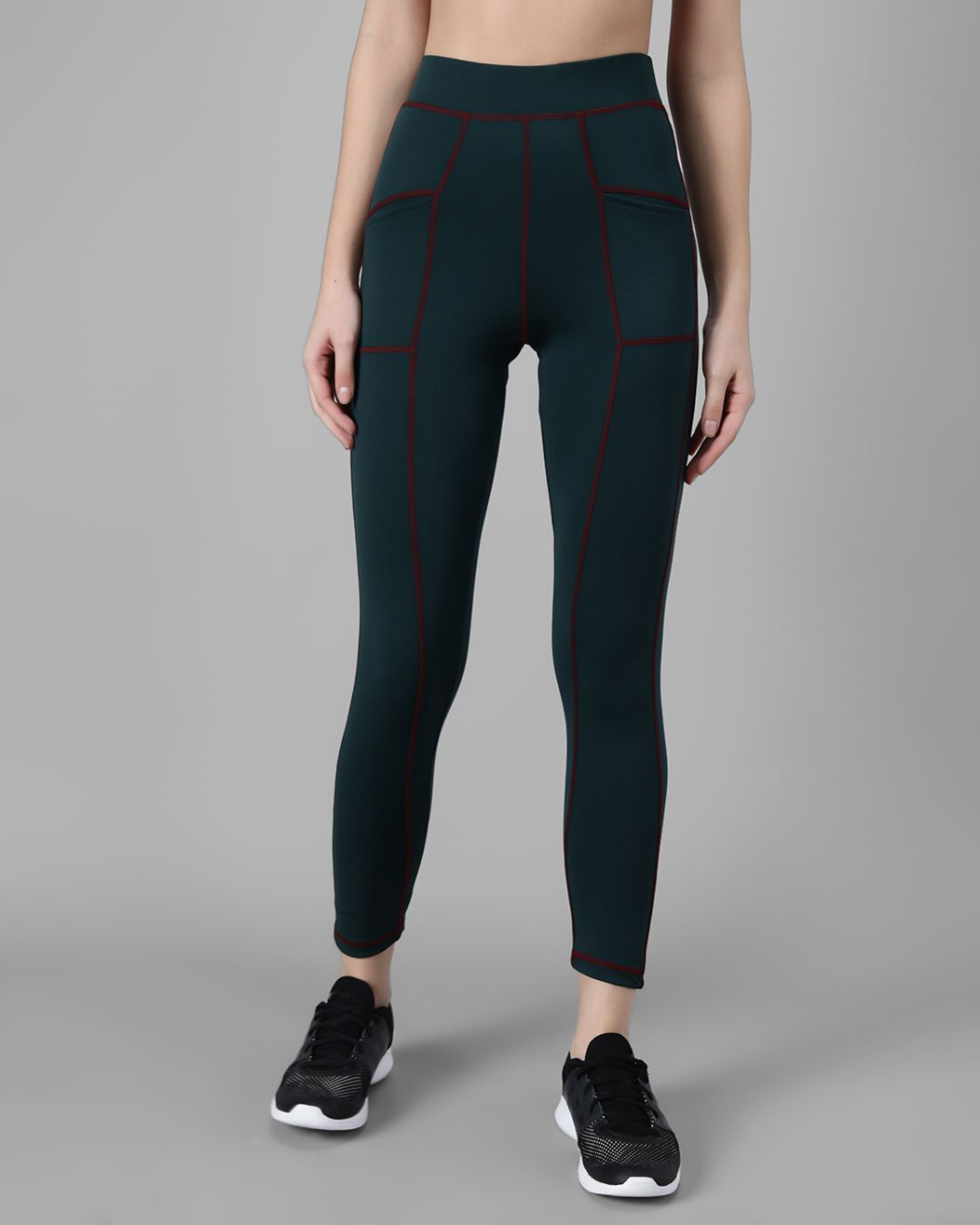 Buy Women's Green Thread Embroidered Skinny Fit Tights Online at Bewakoof