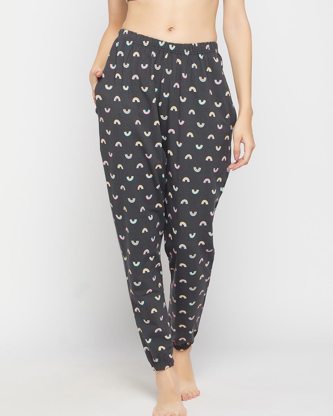 Buy Women's Grey Rainbow Printed Pyjamas Online in India at Bewakoof