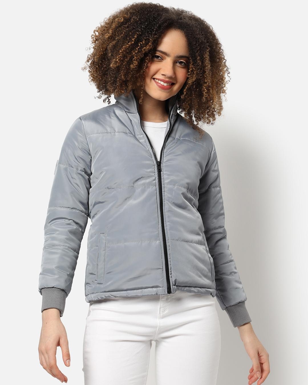 Buy Women's Grey Jacket Online at Bewakoof