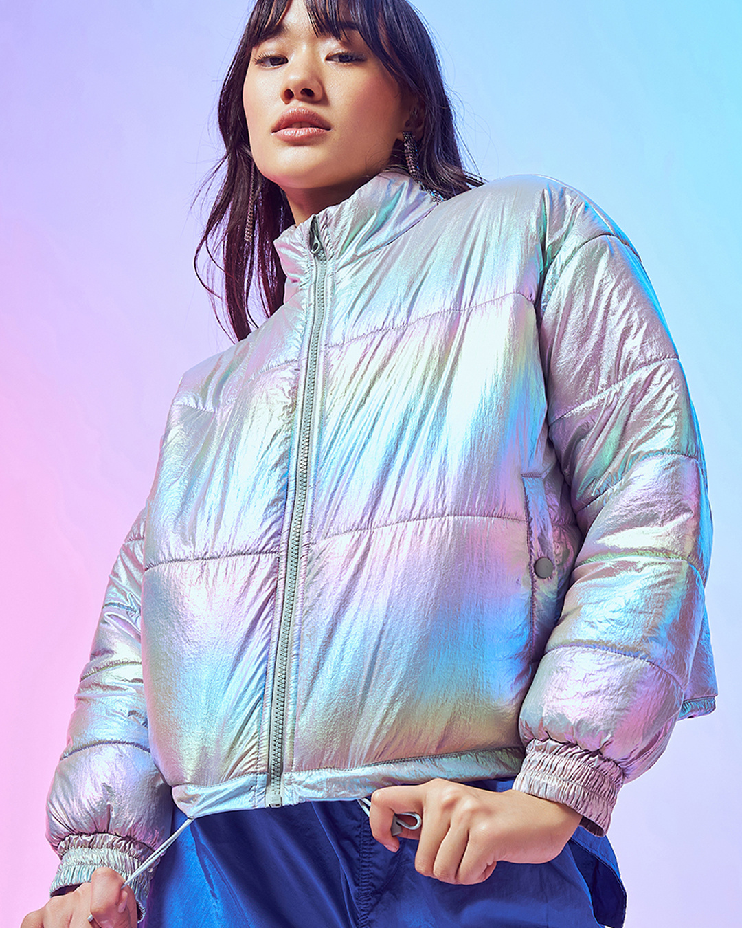 Buy Women's Grey Oversized Jacket Online at Bewakoof