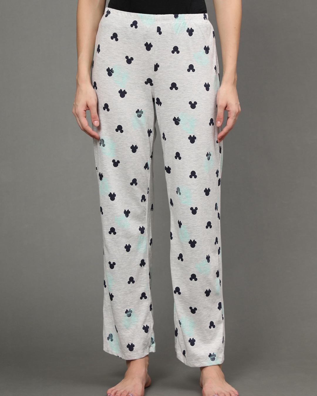 Buy Women's Grey Mickey Mouse Printed Pyjamas Online in India at Bewakoof
