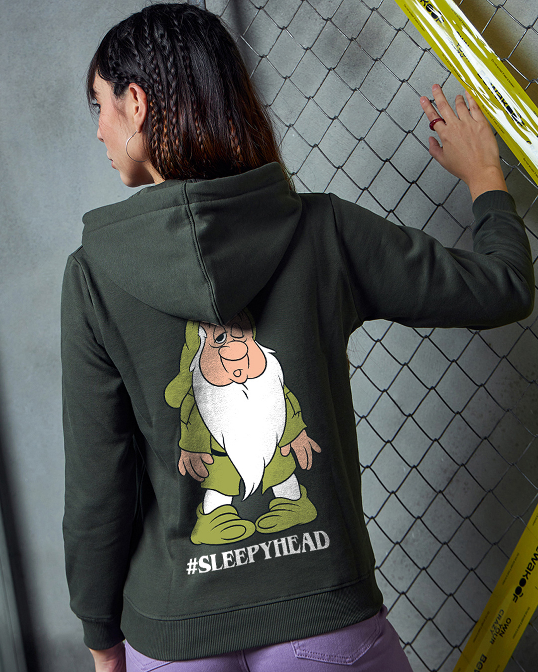 Buy Women's Grey Sleepy Head Graphic Printed Hoodies Online at Bewakoof