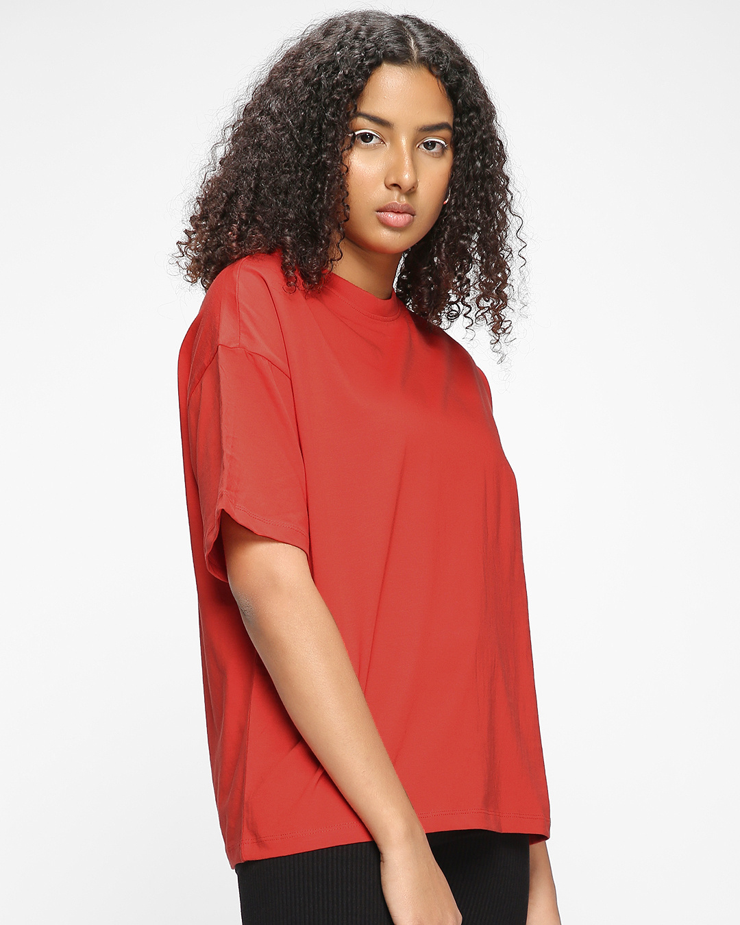 Buy Women's Red Oversized T-shirt Online at Bewakoof