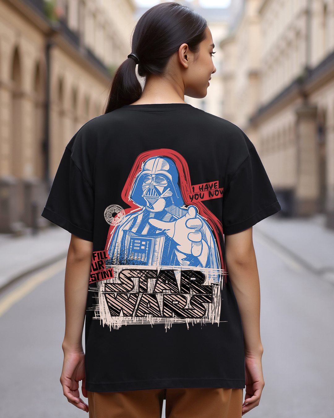 Buy Women's Jet Black I Have You Now Graphic Printed Boyfriend T-shirt ...