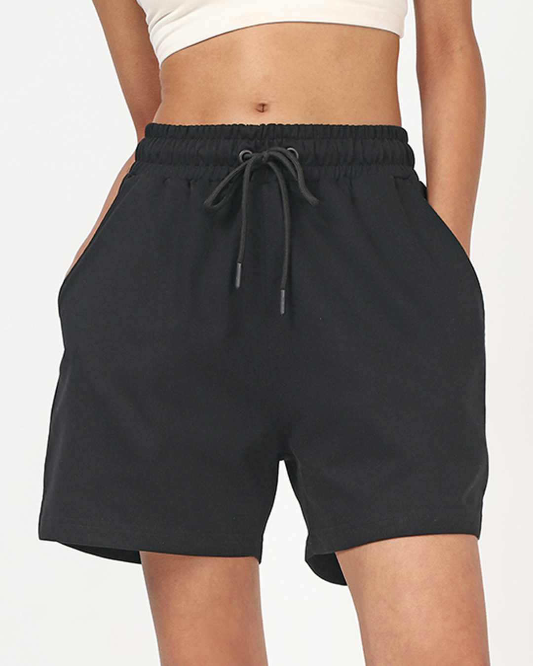 Buy Women's Jet Black Oversized Shorts Online at Bewakoof