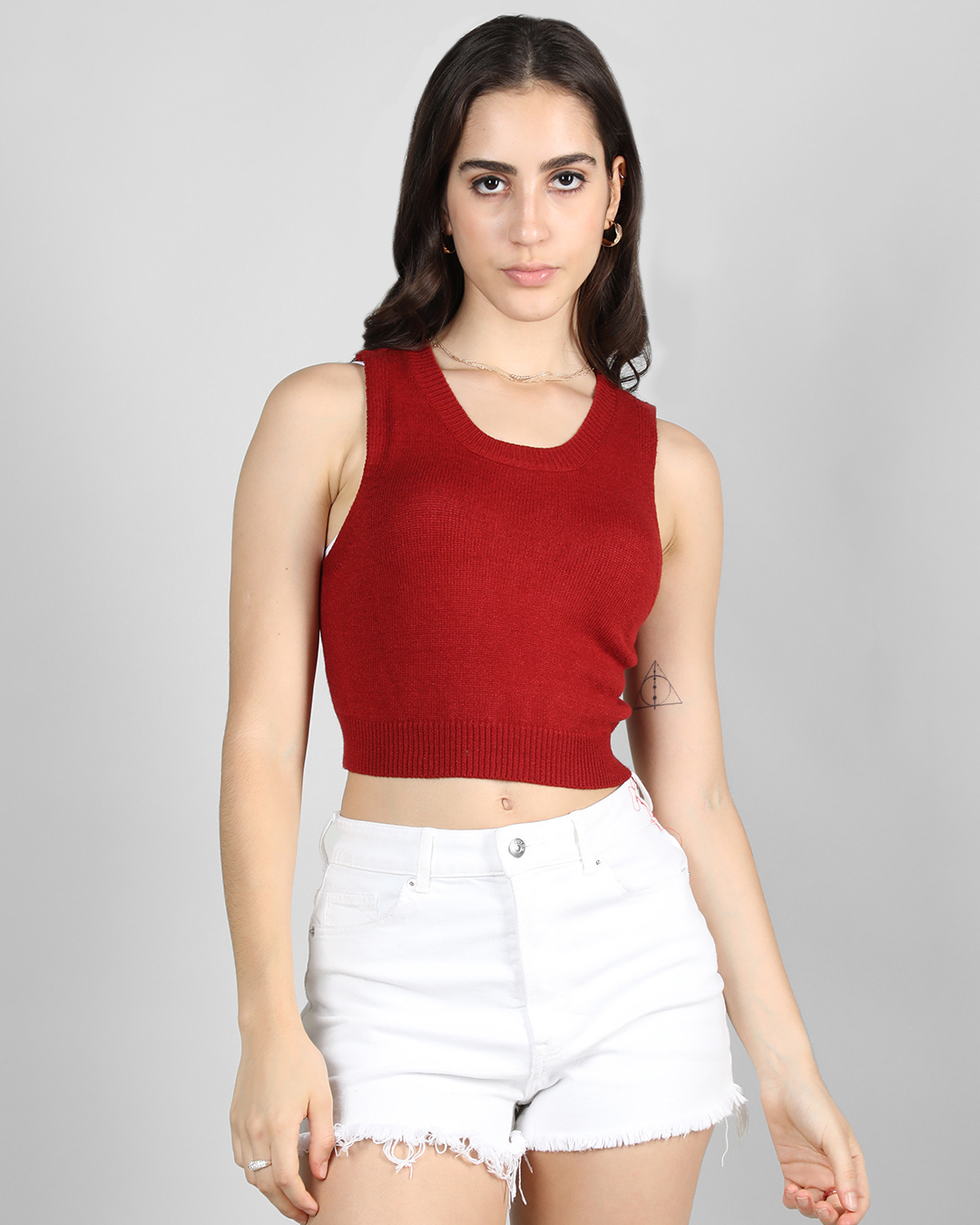 Buy Women's Maroon Short Top Online at Bewakoof