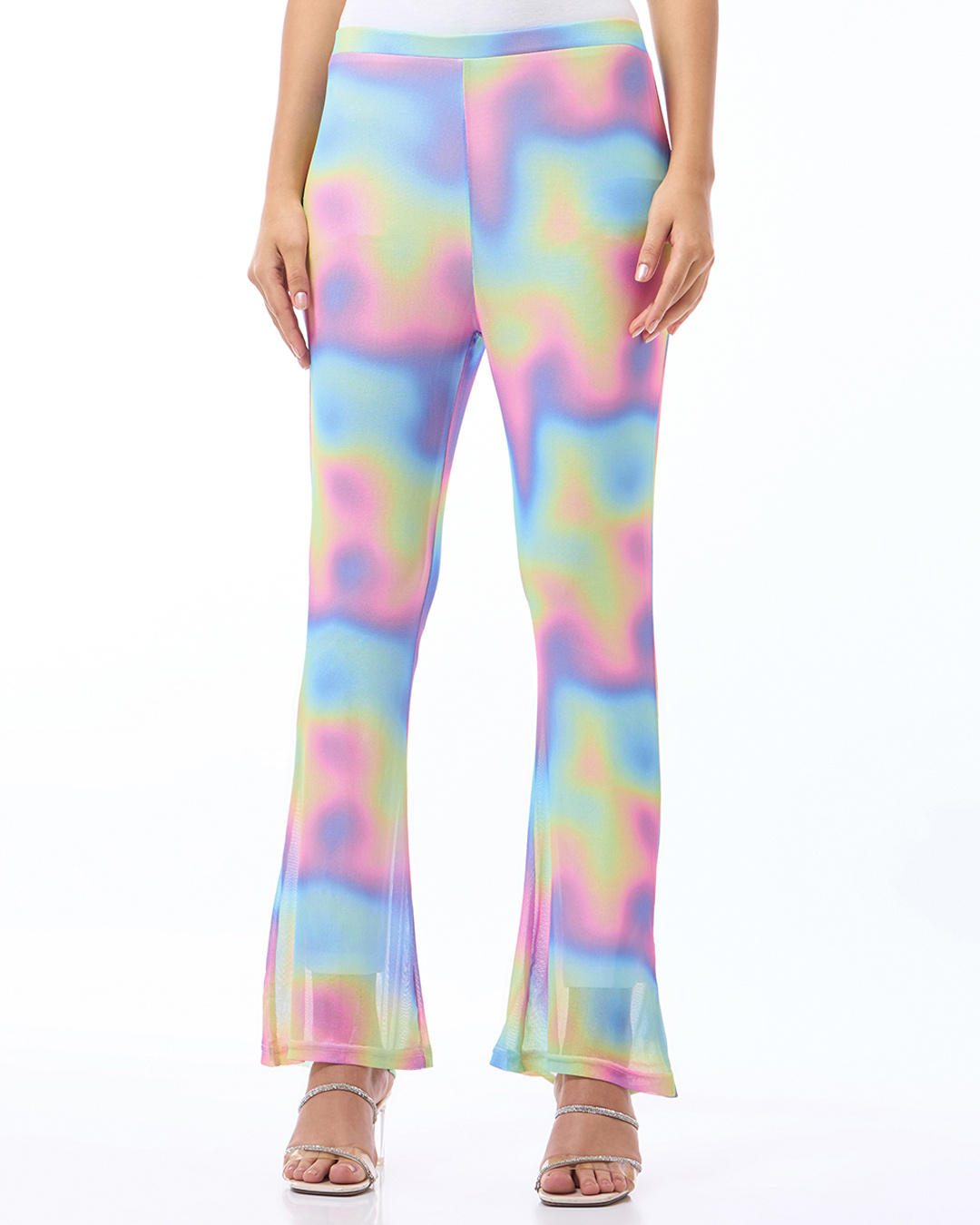 Buy Women's Multicolor All Over Printed Flared Pants Online at Bewakoof