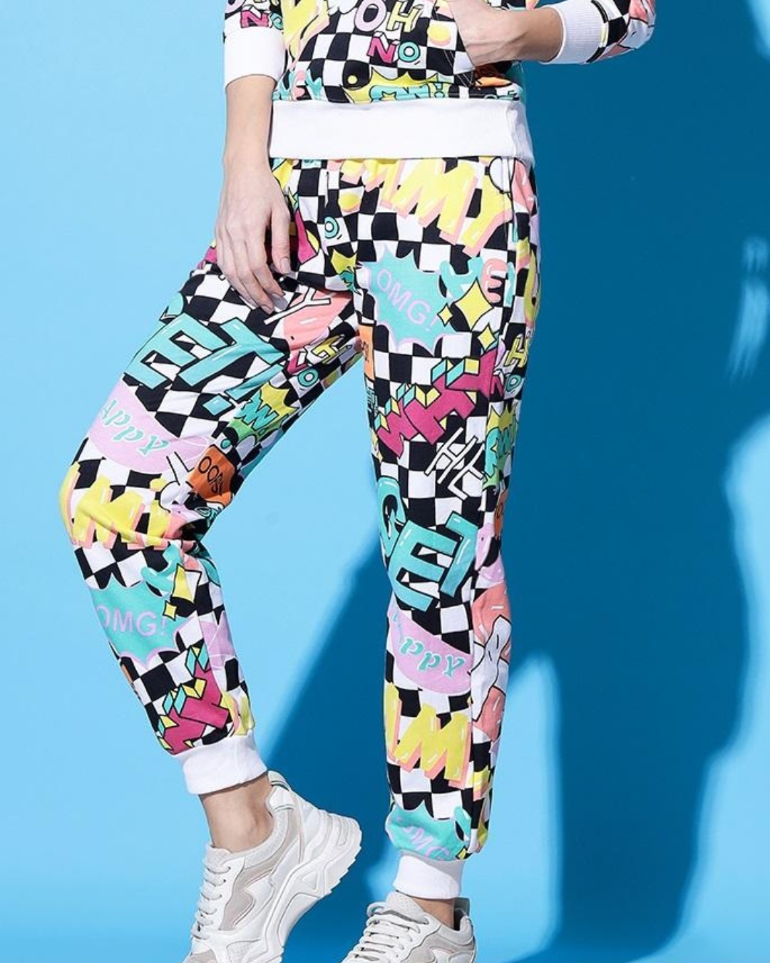 Buy Women's Multicolor Graphic Printed Jogger Online at Bewakoof