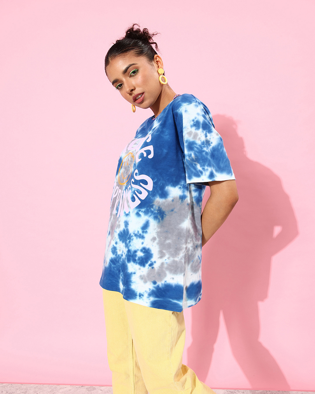 Buy Womens Multicolor Tie And Dye Oversized T Shirt Online At Bewakoof