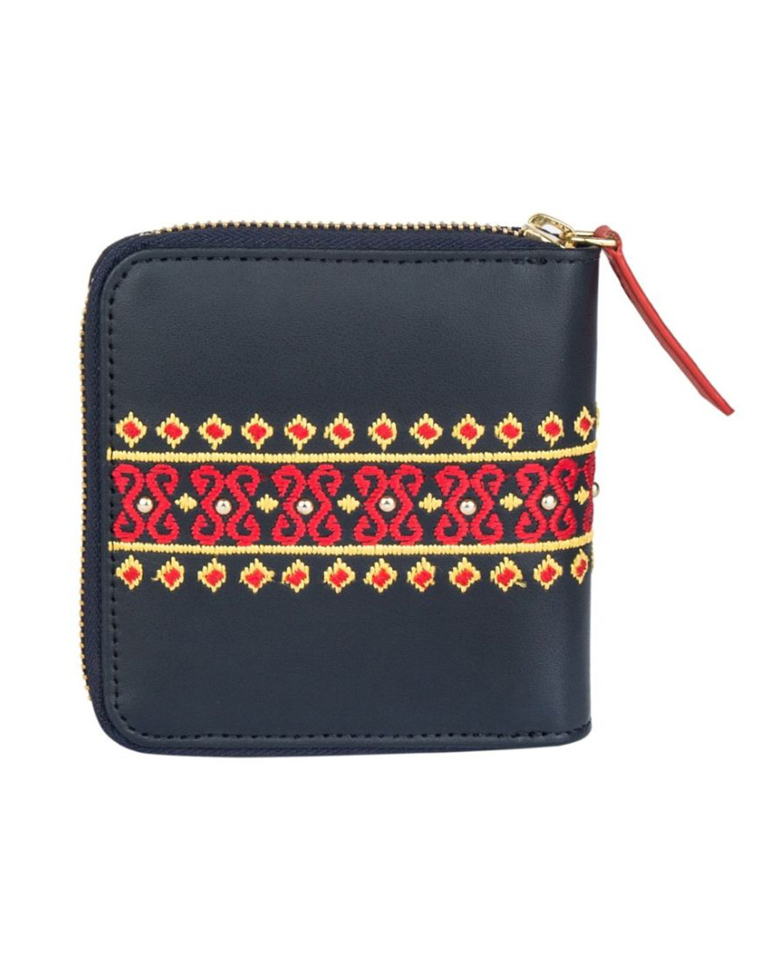 Buy Women's Navy Blue Aztec Embroidered Mini Wallet Online in India at ...