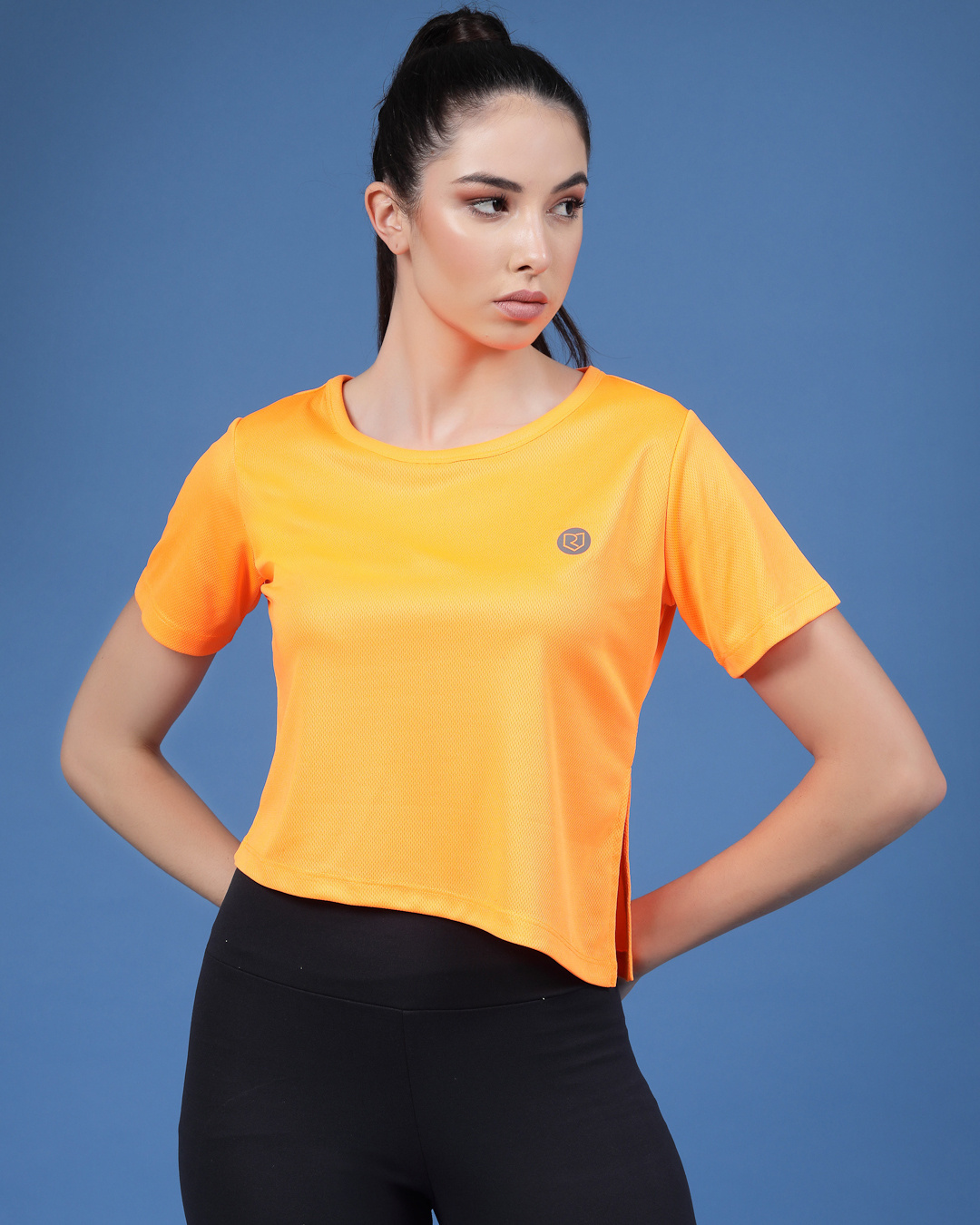 Buy Women's Neon Orange Loose Fit Short Top Online at Bewakoof