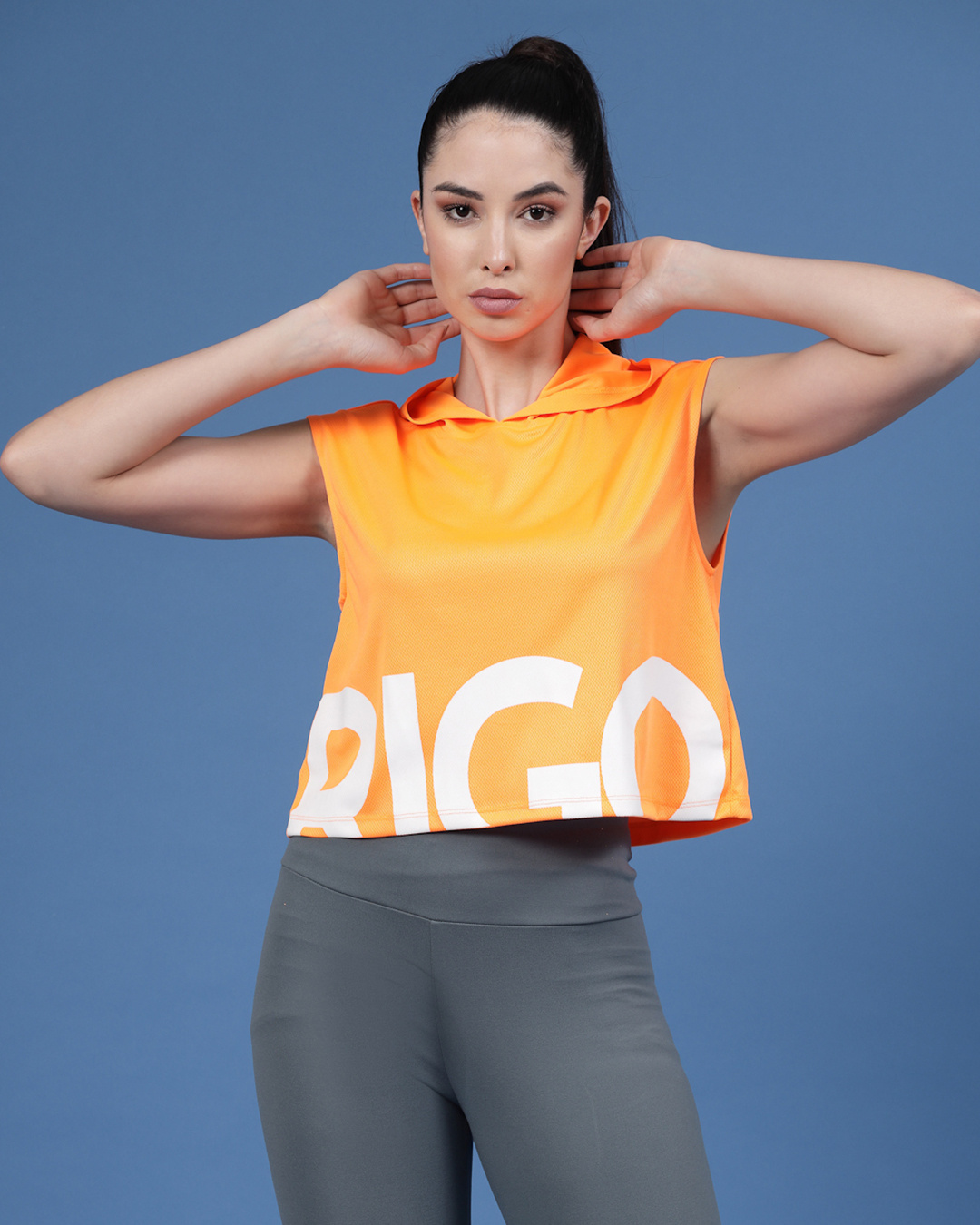 Buy Women's Neon Orange Typography Boxy Fit Short Top Online at Bewakoof