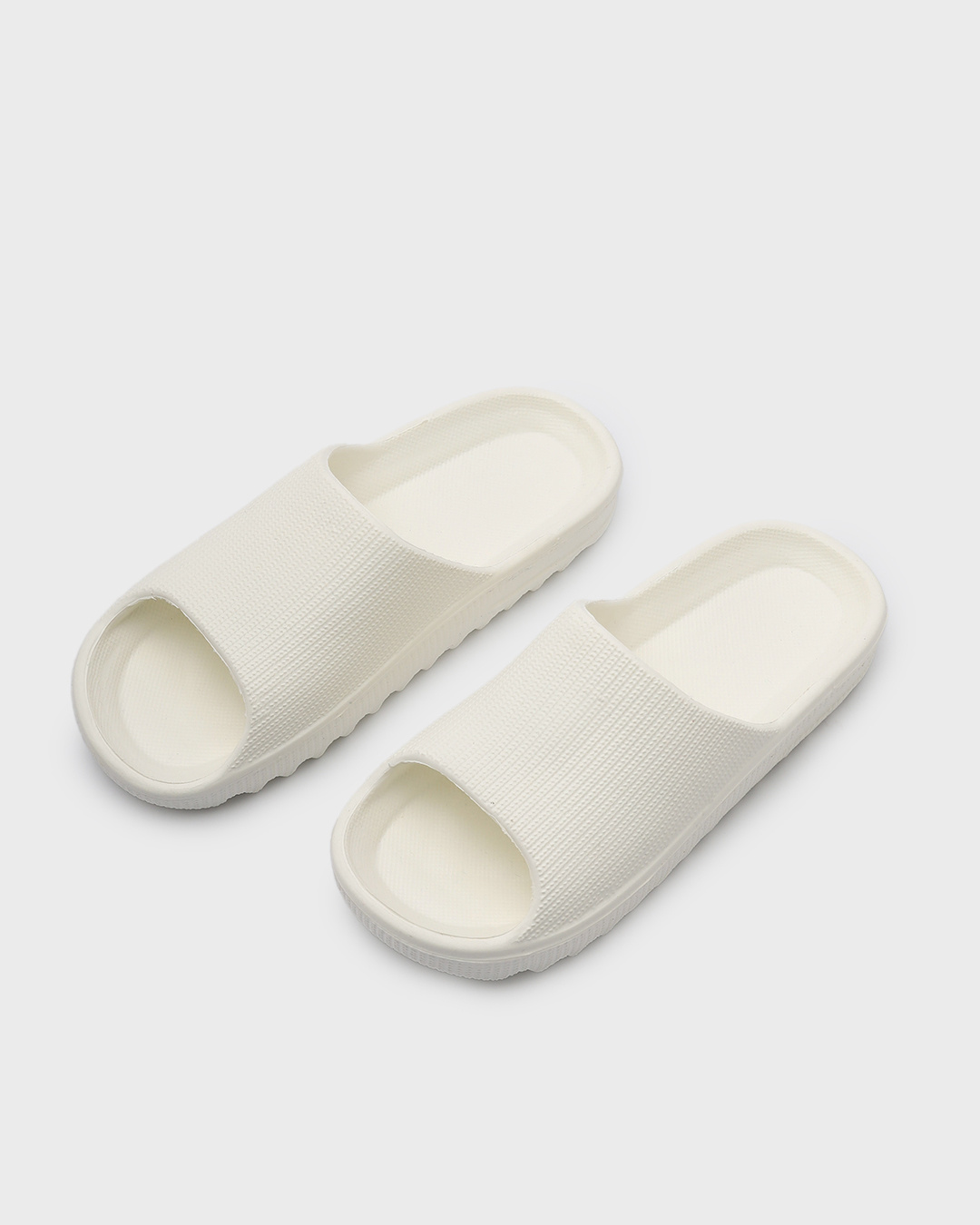 Buy Women's Off White Zig Zag Sliders Online in India at Bewakoof