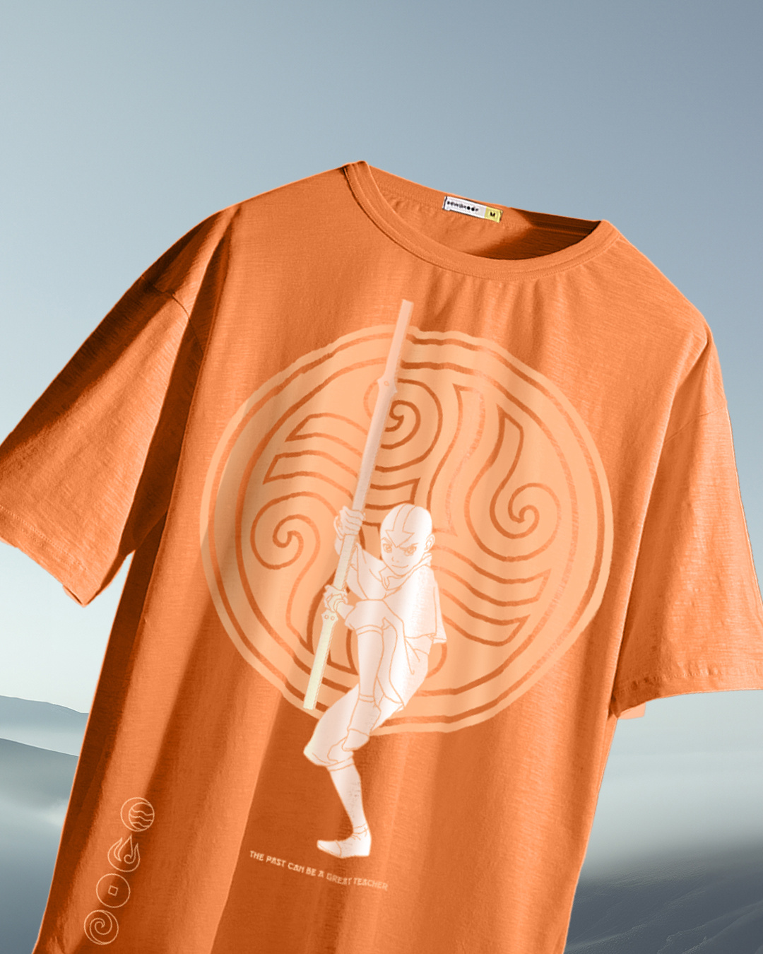 Buy Women's Orange Avatar Aang Graphic Printed Oversized T-shirt Online ...