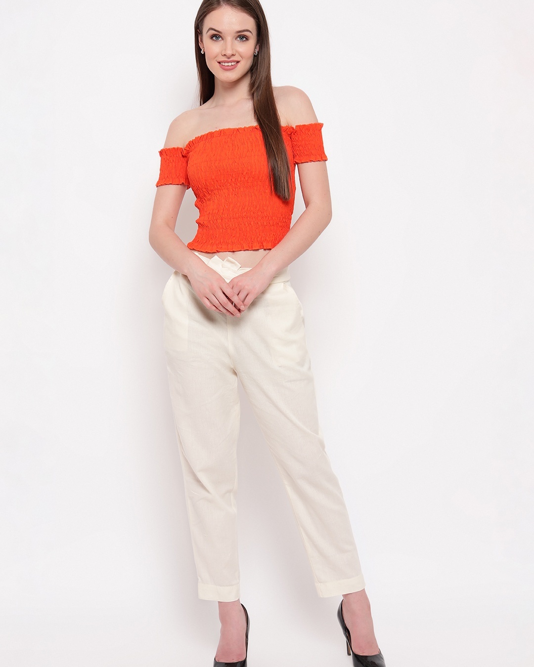 Buy Womens Orange Crop Top For Women Orange Online At Bewakoof