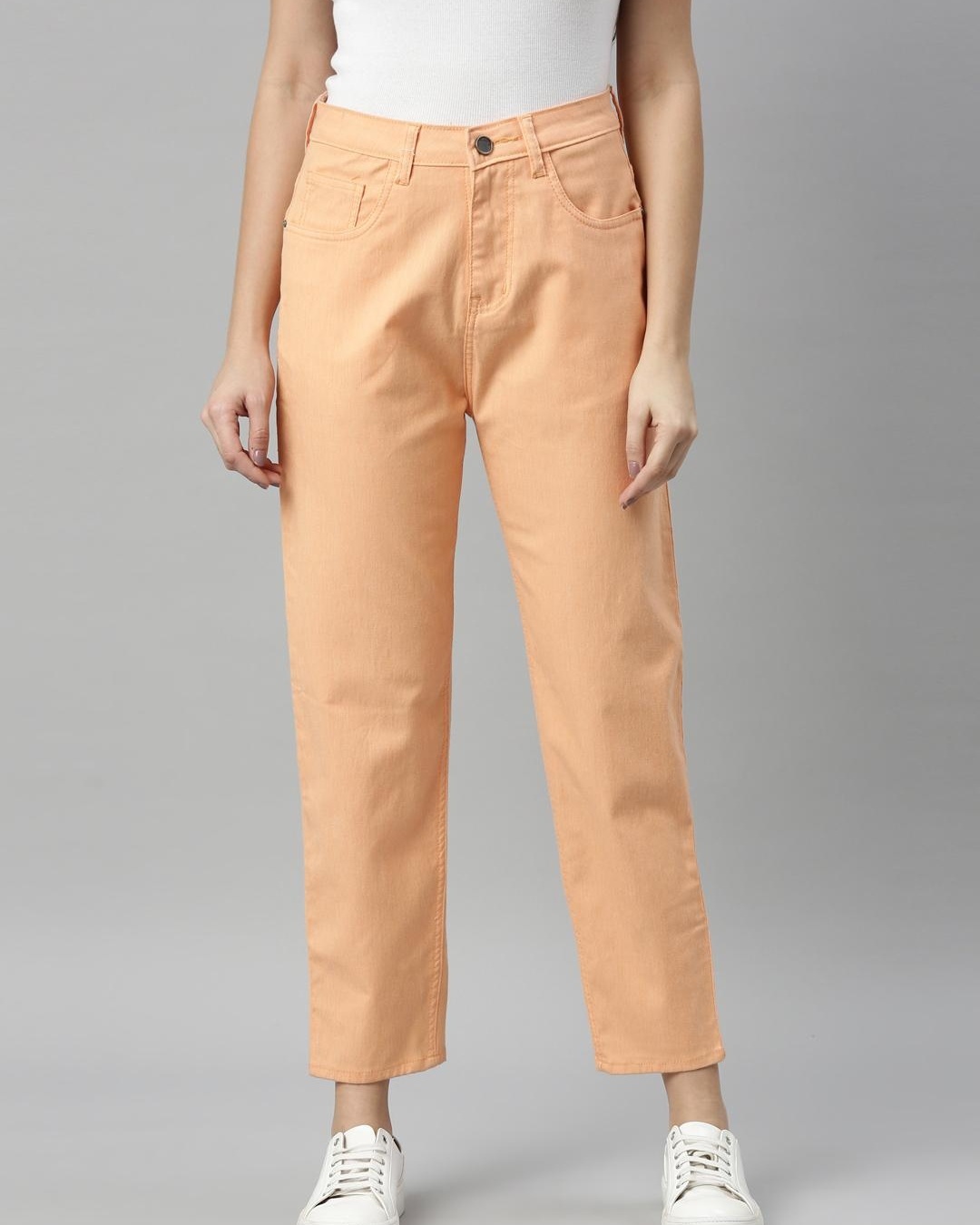 Buy Women's Orange Jeans Online at Bewakoof