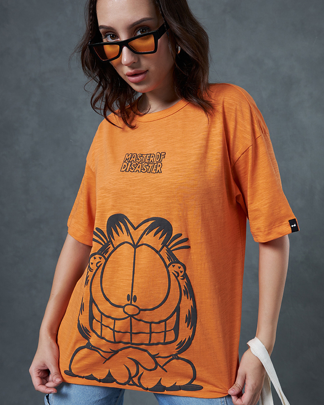 Buy Women's Orange Master Graphic Printed Oversized T-shirt Online at ...