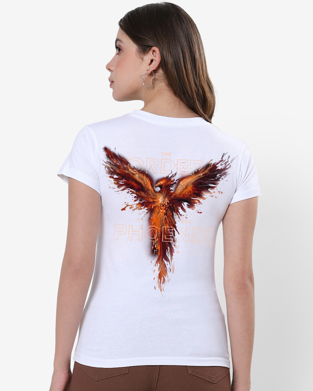 Buy Women's White Order of The Phoenix Graphic Printed T-shirt Online ...