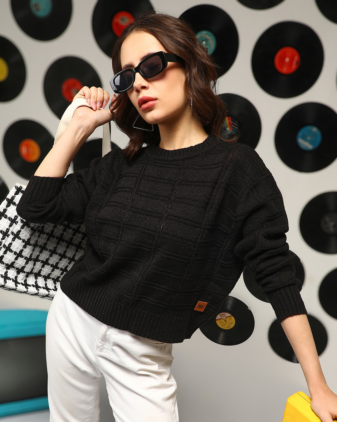 Buy Women's Oynx Black Sweater Online in India at Bewakoof