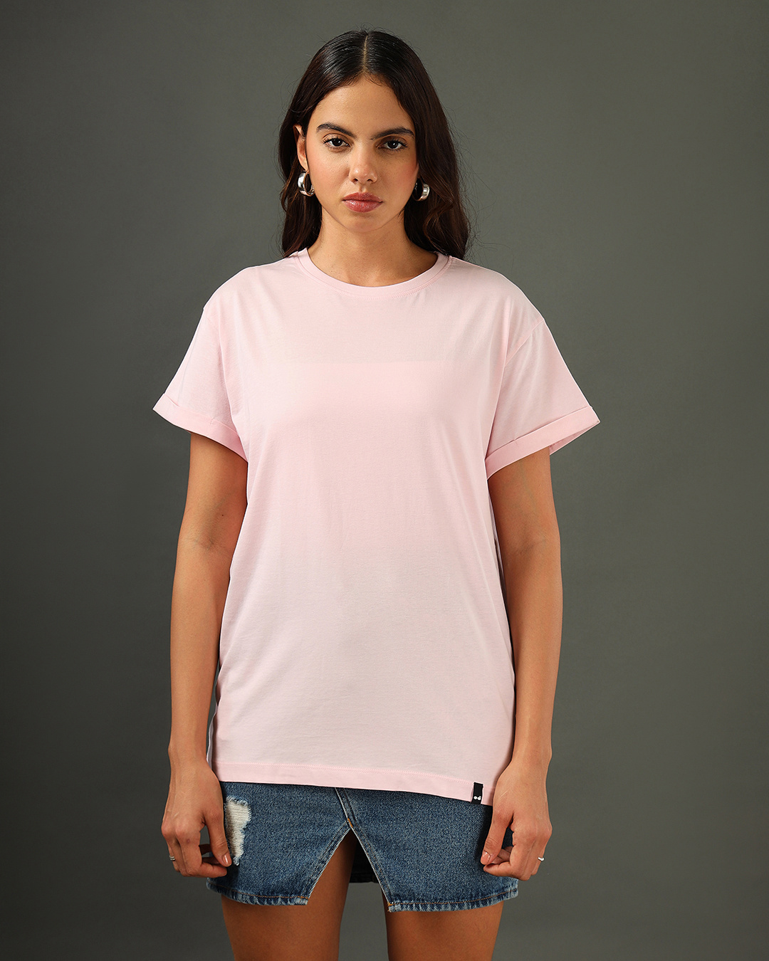 Buy Women's Pink Boyfriend T-shirt Online at Bewakoof