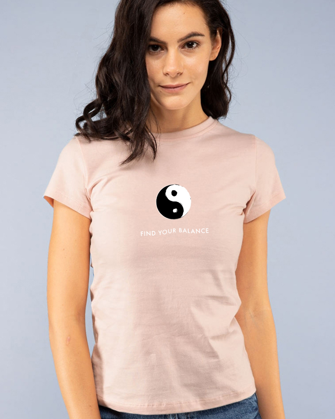 Buy Women's Pink Find Your Balance Graphic Printed T-shirt Online at ...