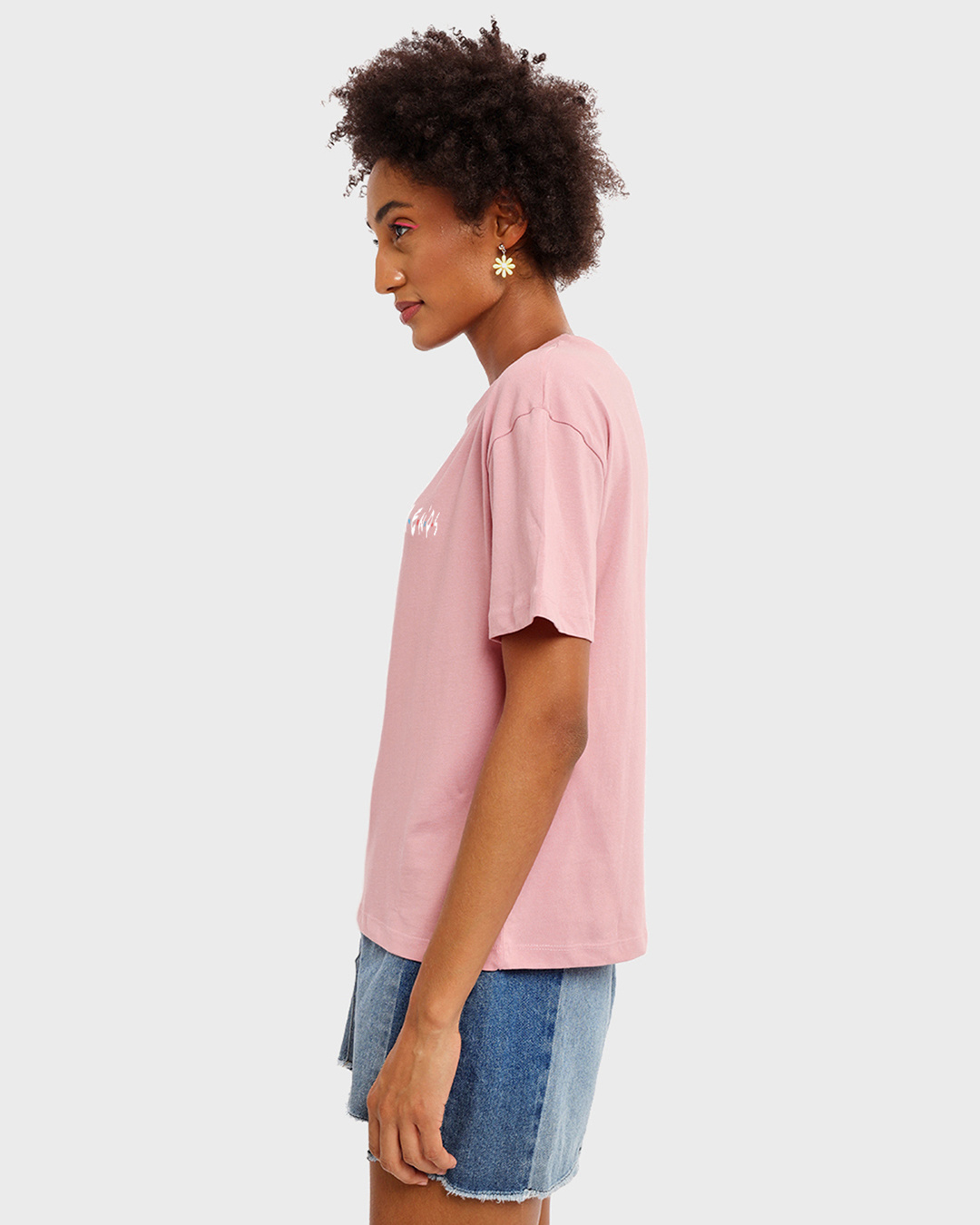 Buy Women's Pink Friends logo Graphic Printed Short Top Online at Bewakoof
