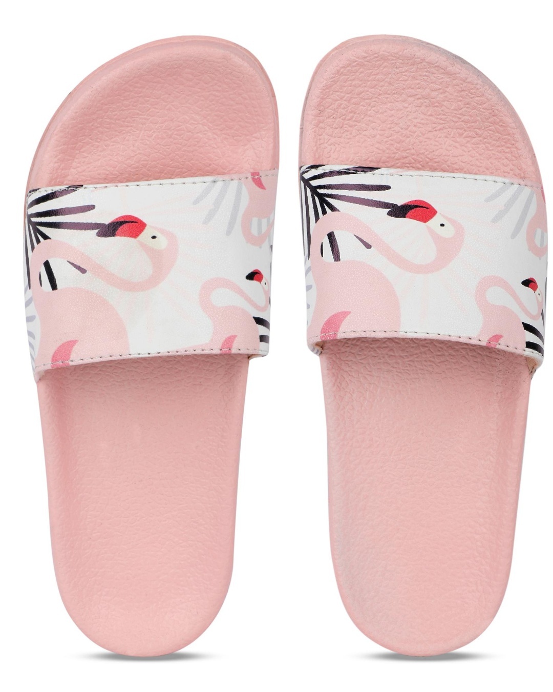 Buy Women's Pink Printed Sliders Online in India at Bewakoof