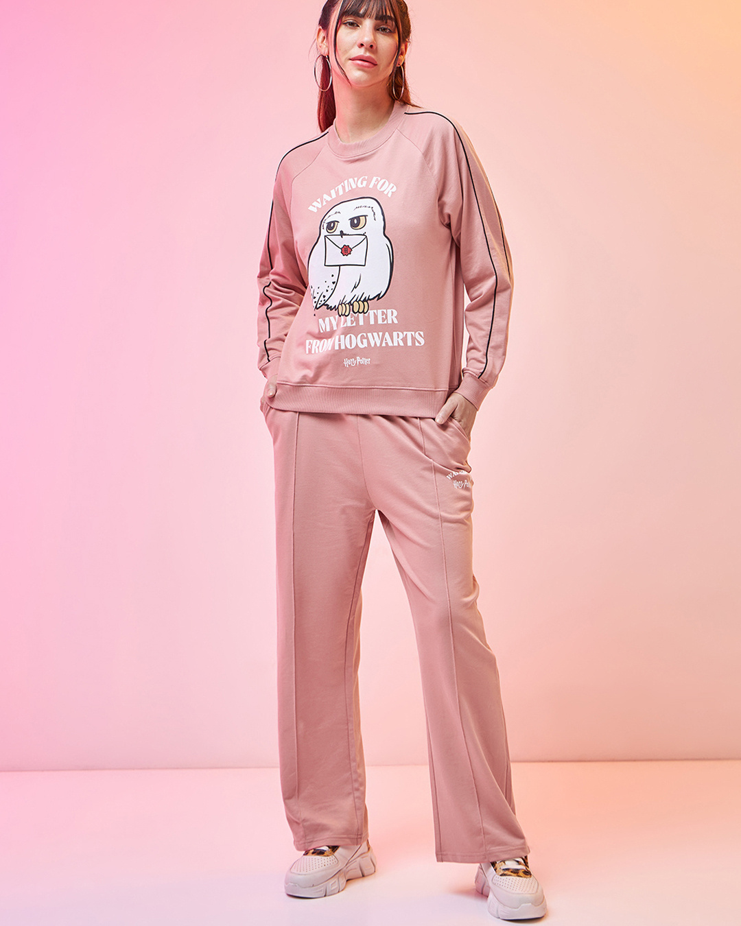 Buy Women's Pink Harry Potter Ora Graphic Printed Co-ordinates Online ...