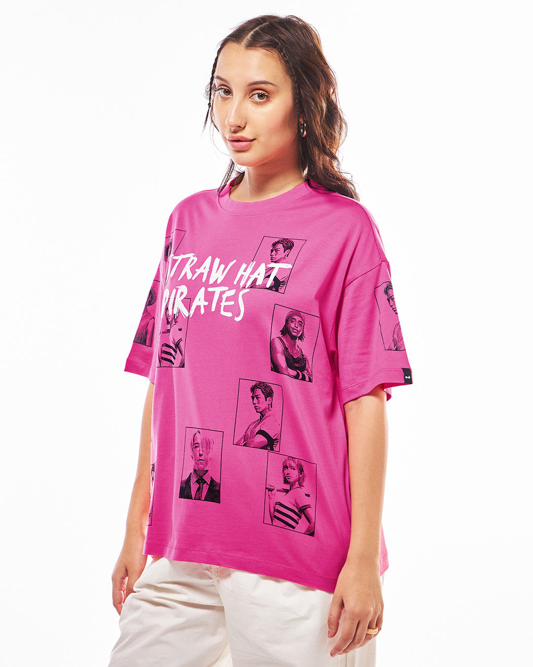 Buy Women's Pink King Of Pirates Graphic Printed Oversized T-shirt ...