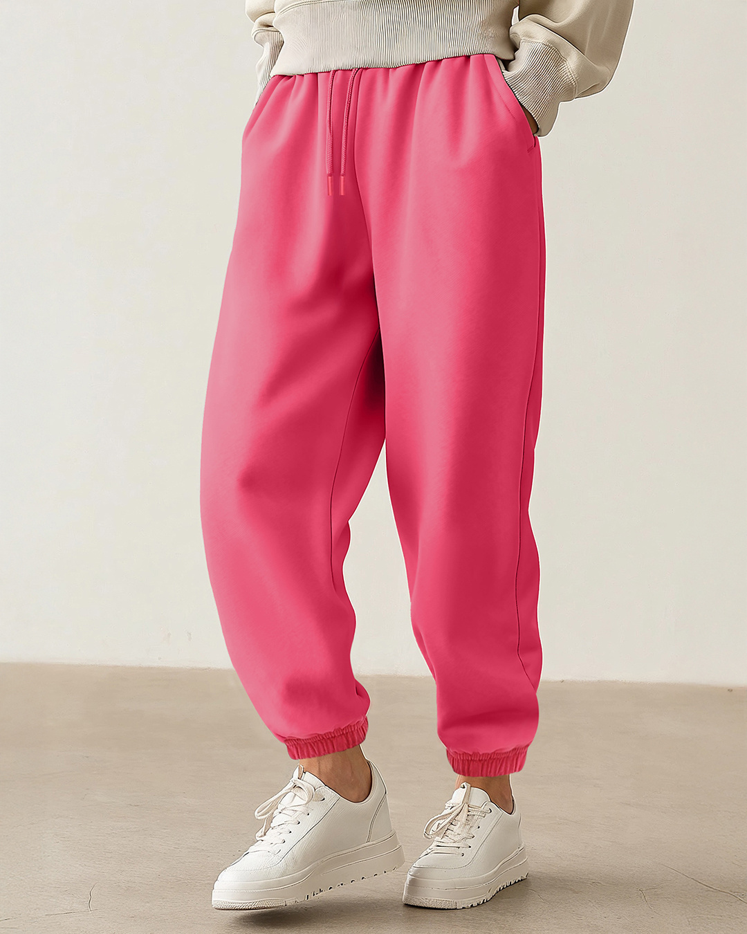 Buy Women's Pink Oversized Joggers Online at Bewakoof